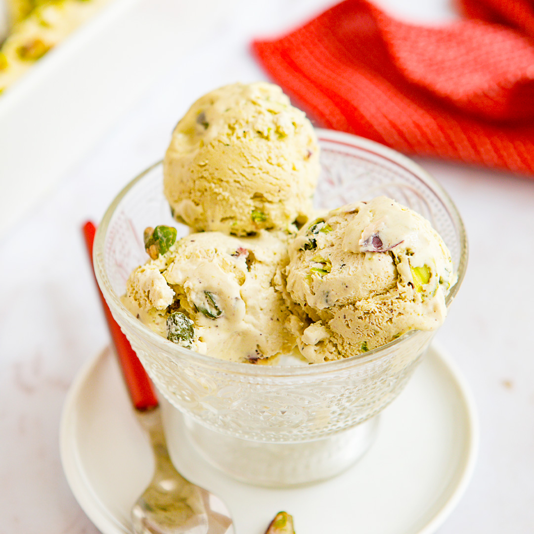 Recette de la glace à la pistache sans sorbetière - Régilait