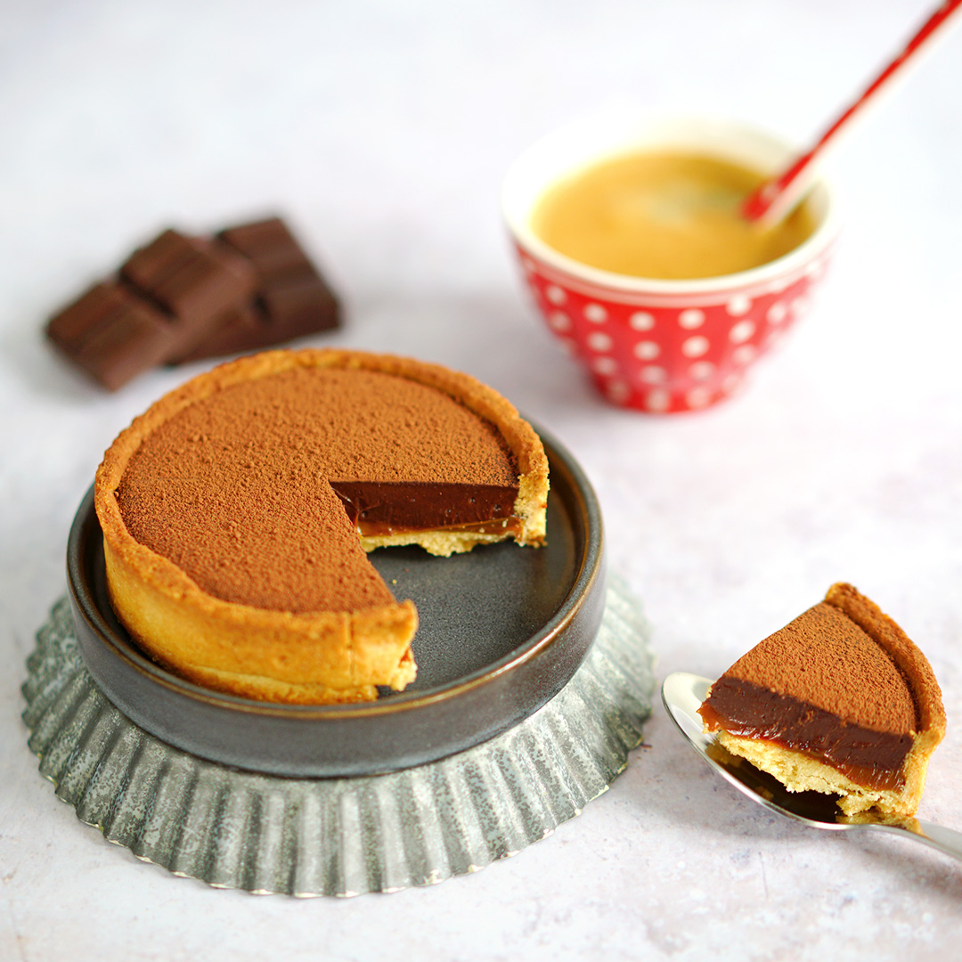 Tartelettes au caramel beurre salé et chocolat - Régilait