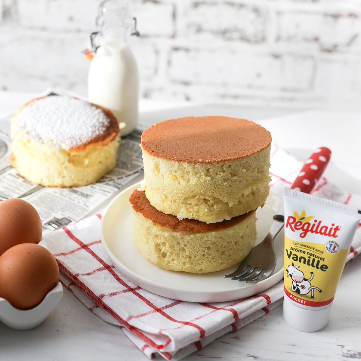 Mini gâteaux soufflés au lait concentré sucré vanille - Régilait