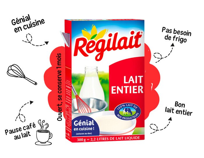 Lait entier en poudre - Régilait