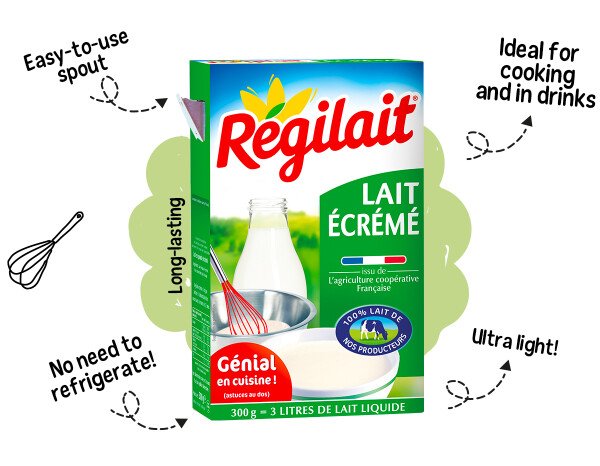 Lait en poudre demi-écrémé Régilait